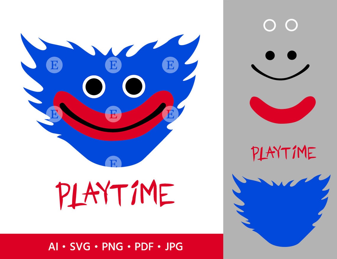 Huggy Wuggy SVG Huggy Cute Face Huggy Wuggy Cut File Huggy - Etsy Singapore
