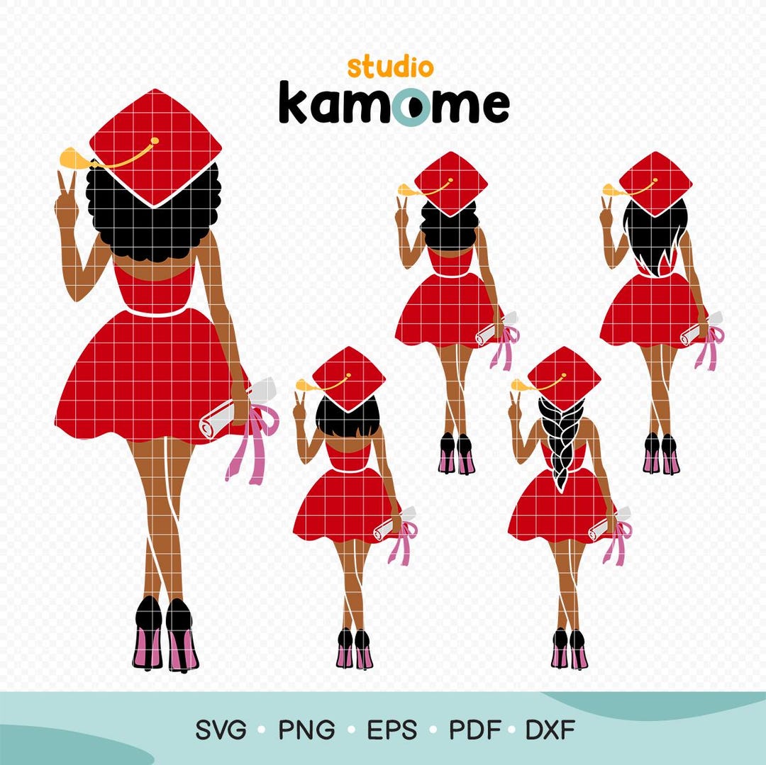 Black Girl Graduation SVG, African American Graduation Girl Svg, Senior ...
