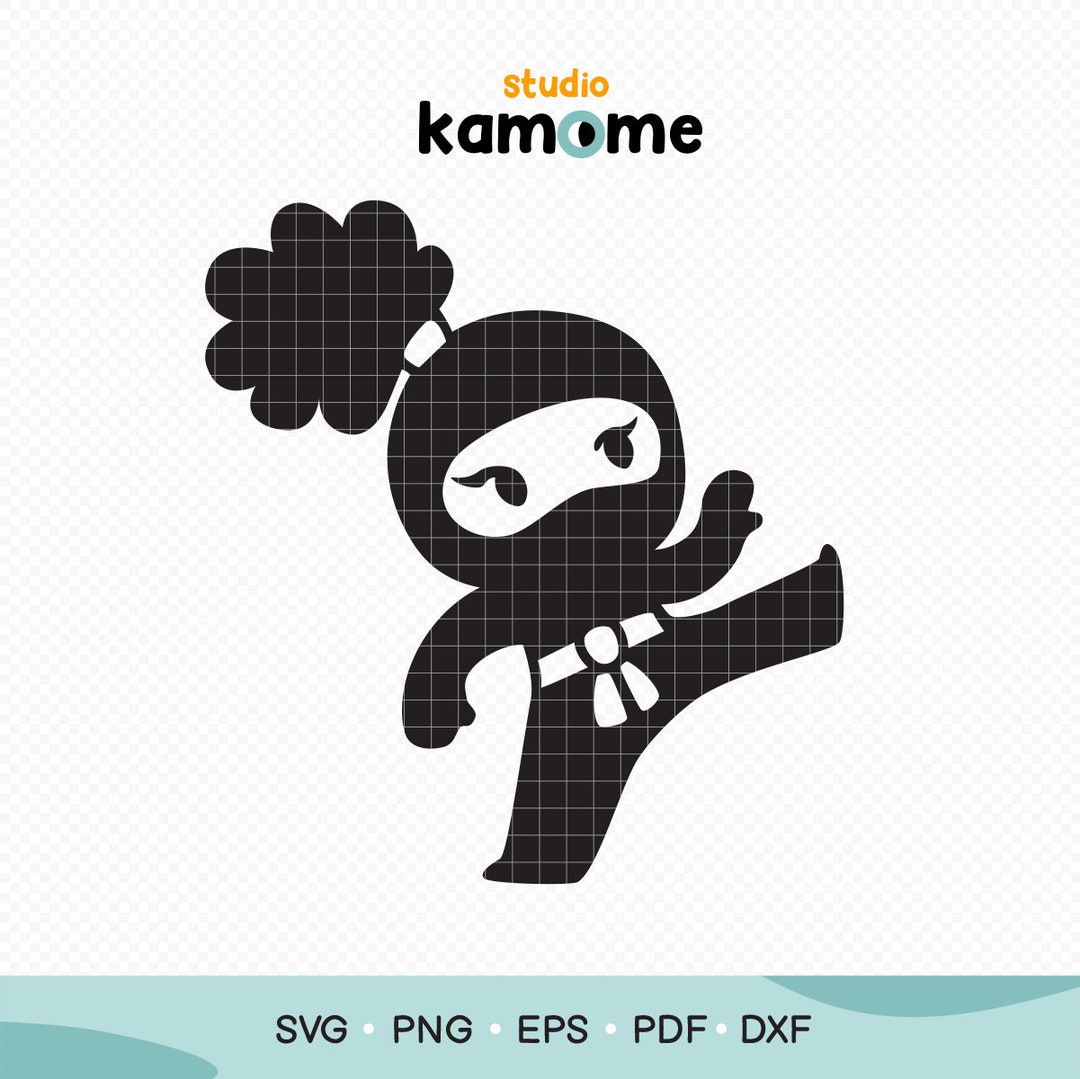 Ninja Afro Girl Svg, Ninja Afro Girl PNG, Shuriken SVG, Ninja Girl ...
