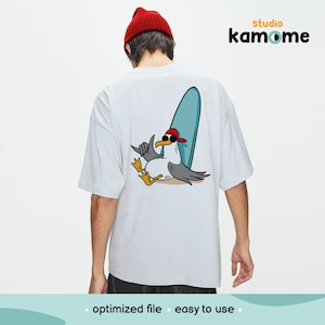 Seagull SVG, Seagull Surf Shaka Svg, Cool Seagull, Seagull PNG, Seagull ...