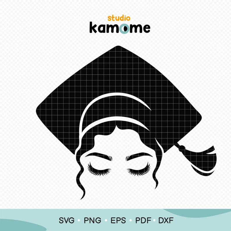 Girl Graduation SVG, Graduation Girl With Eyelashes and Cap Svg, Senior ...