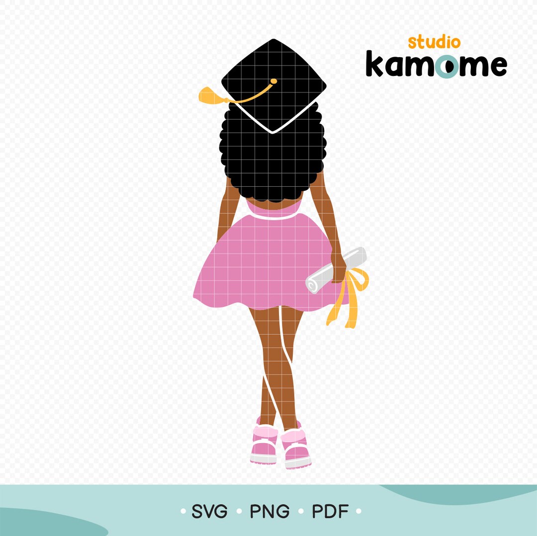 Black Girl Graduation SVG, African American Graduation Girl Svg, Girl ...
