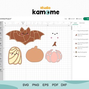 Concha SVG, Cute Concha Bat Pumpkin Ghost Cut File, Concha Halloween ...