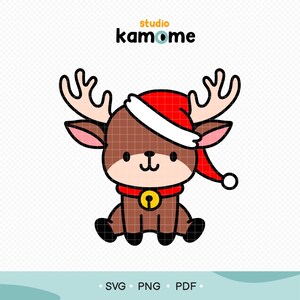 Kawaii Christmas Cute Bundle SVG, Santa Elf Snowman PNG, Clipart Bundle ...