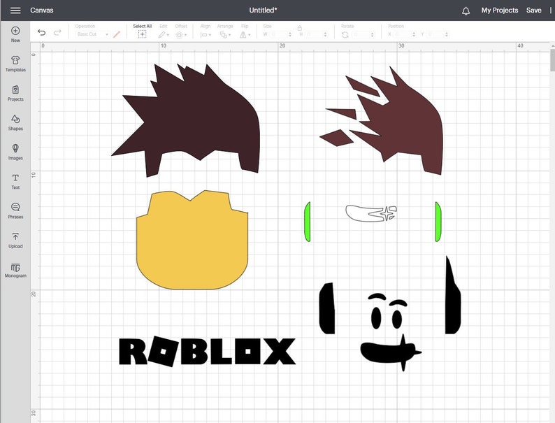Roblox SVG Cutting File Roblox face logo Roblox cut file - Etsy