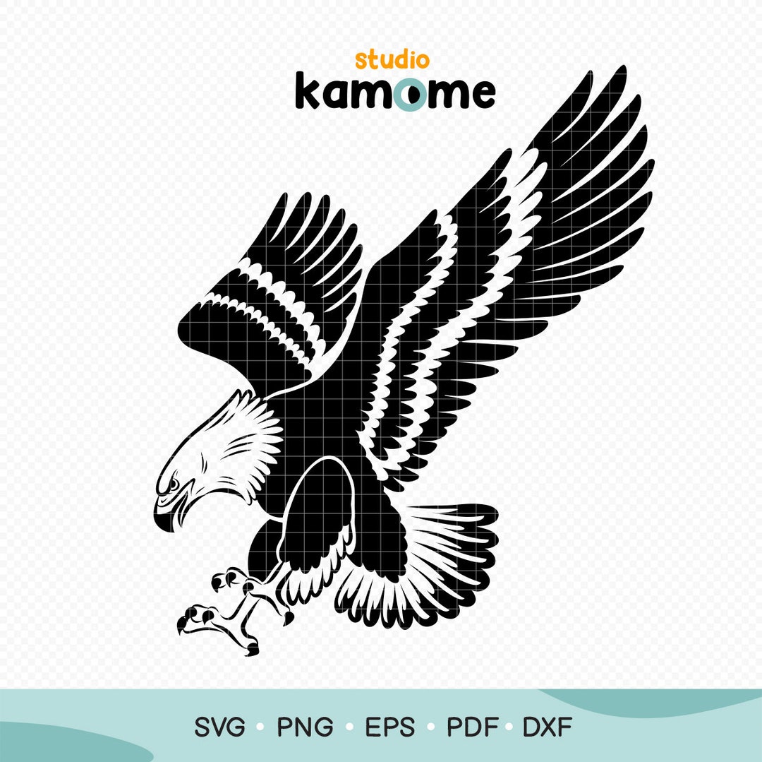 Flying Eagle Svg, Flying Eagle Vector Png, Bald Eagle Svg , Eagle Cut ...