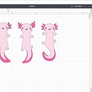 Axolotl SVG, Axolotl PNG, Cute Axolotl Cut File, Three Axolotls ...