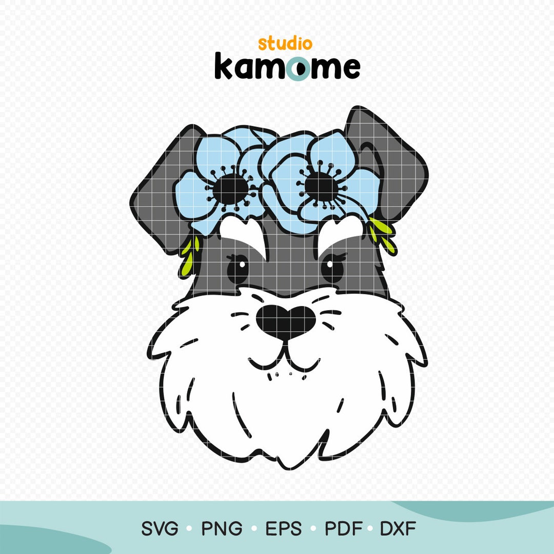 Schnauzer SVG, Dog SVG, Schnauzer PNG, Cute Schnauzer, Cute Schnauzer ...