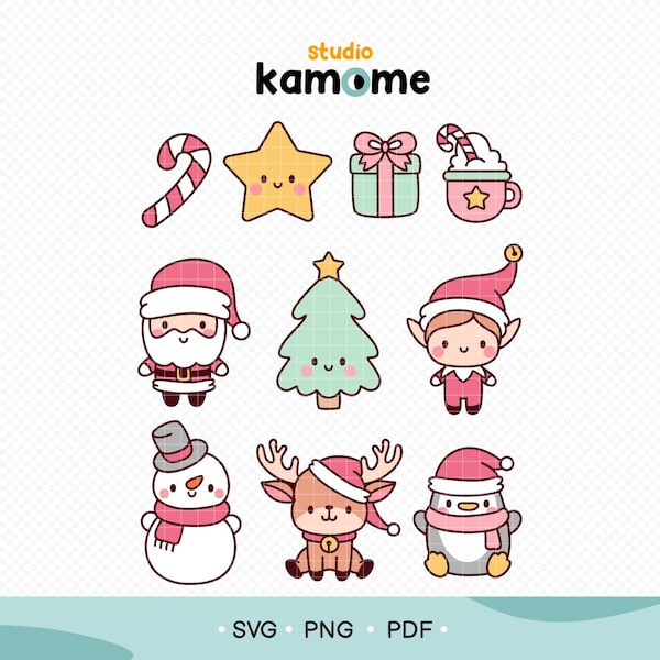 Kawaii Santa - Etsy
