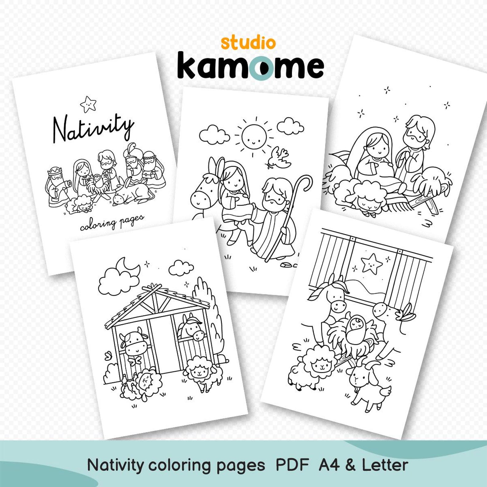 Nativity Coloring Pages, Nativity Scene, Christmas Sunday School, Bible ...