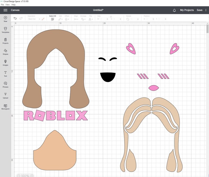 Roblox SVG Girl Roblox SVG Blondy Roblox Face Cutting File - Etsy