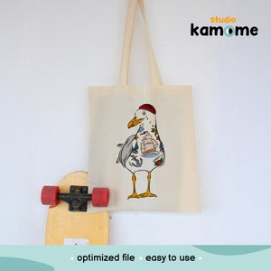 Seagull SVG, Seagull With Tatoos and Hat PNG, Seagull PNG, Seagull ...