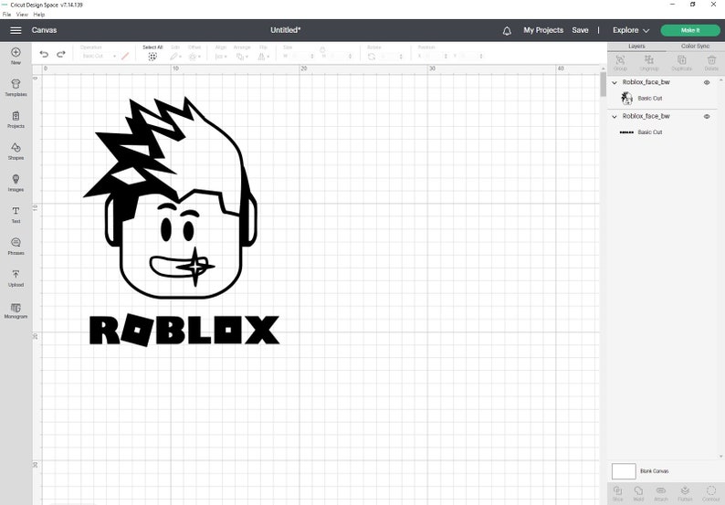 Roblox SVG Cutting File Roblox Face Logo Roblox Cut File - Etsy India