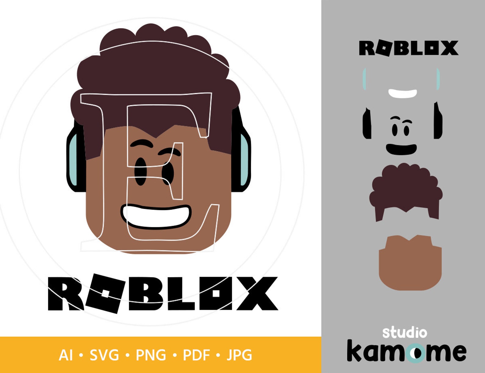 Roblox SVG African American Svg Cutting File Roblox face - Etsy Nederland