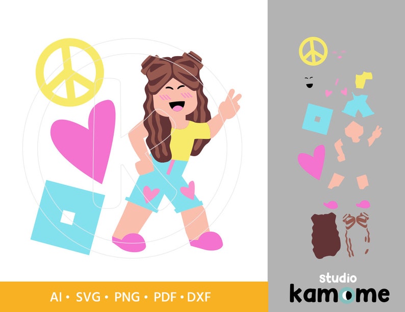 Roblox SVG Girl Roblox SVG Roblox Face Cutting File Logo - Etsy 日本