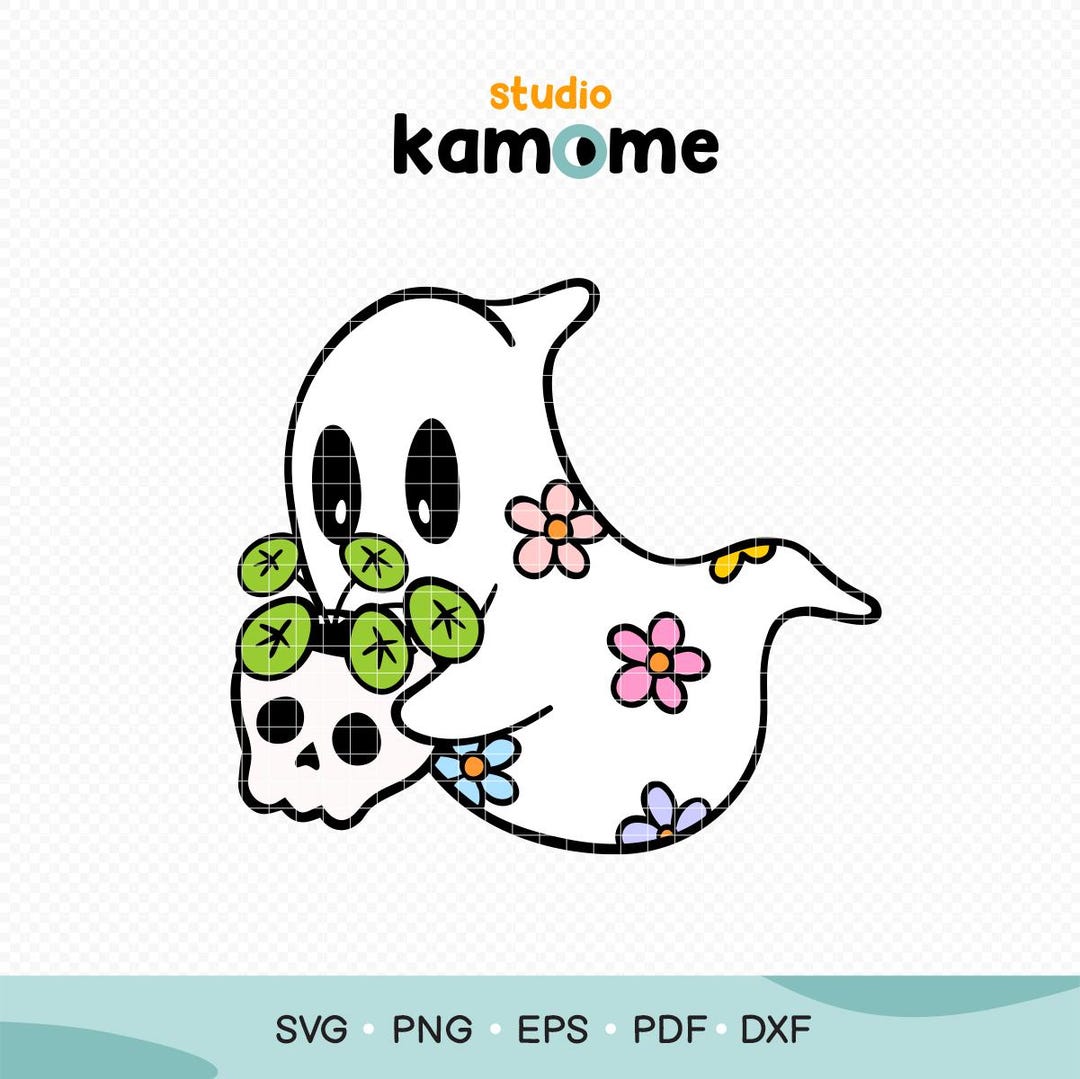 Cute Ghost Plan Svg , Halloween Ghost Palnt SVG, Ghost Plant Png ...
