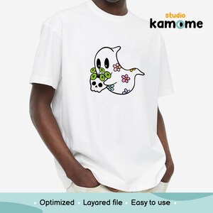 Cute Ghost Plan Svg , Halloween Ghost Palnt SVG, Ghost Plant Png ...