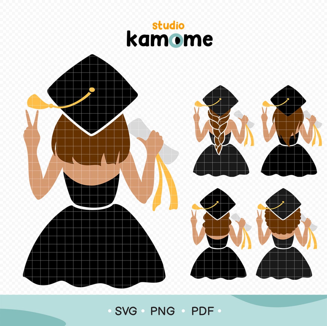 Graduation Svg, Grad Girl Svg, Graduation PNG, Graduation Silhouette ...