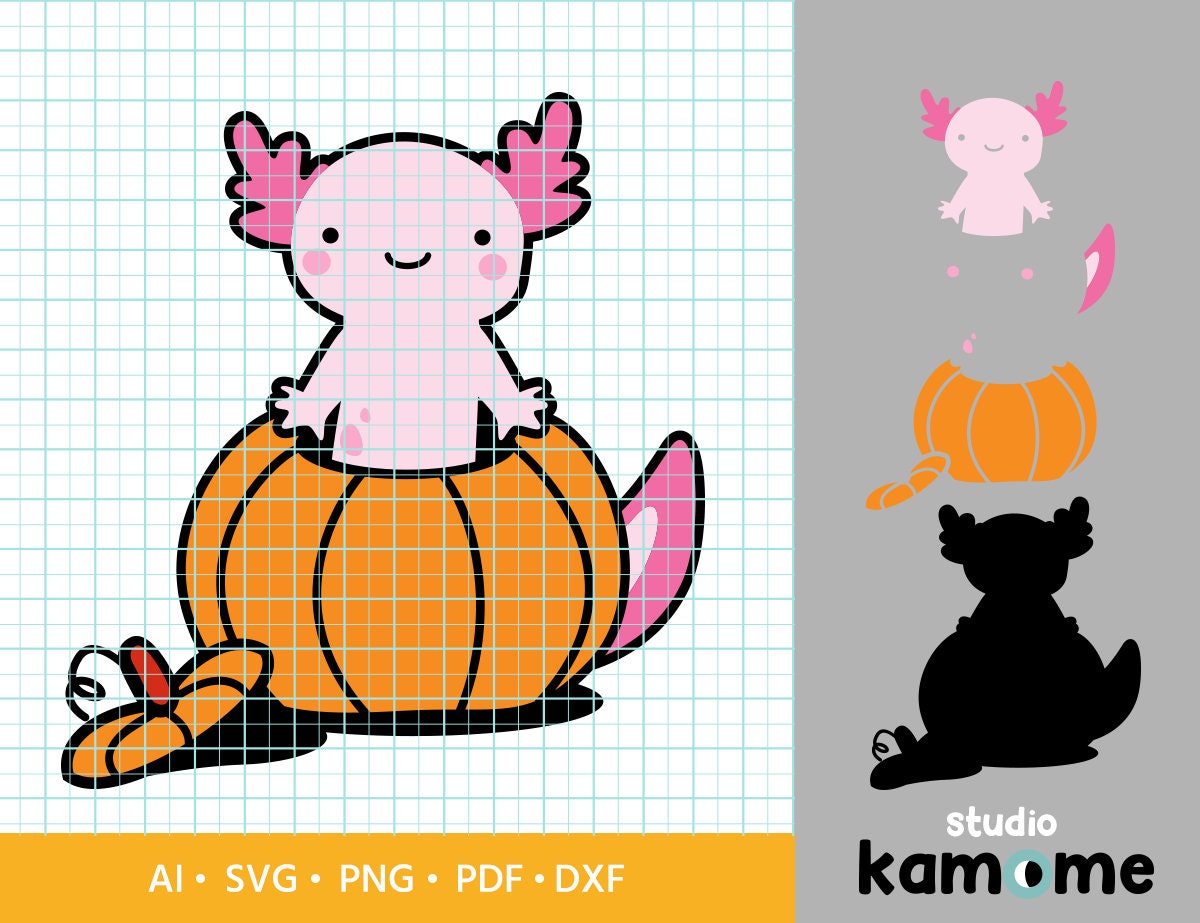Axolotl SVG Axolotl PNG Cute Axolotl Cut File Halloween - Etsy Australia