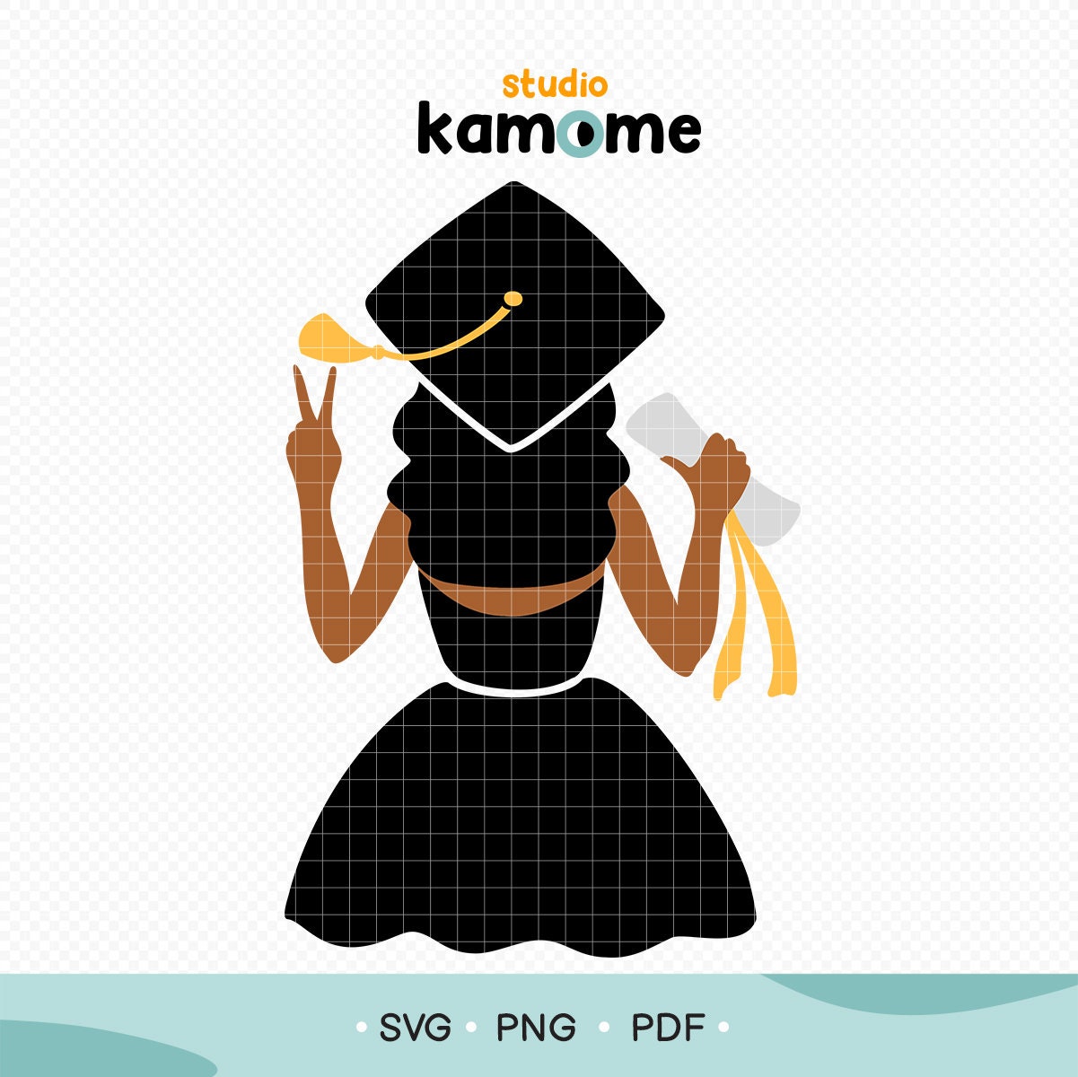 Black Girl Graduation SVG, African American Graduation Girl Svg, Senior ...