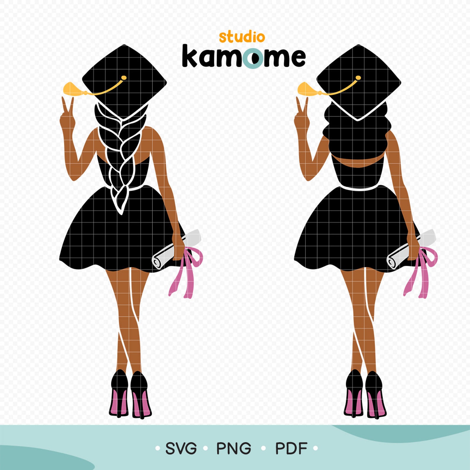 Black Girl Graduation SVG, African American Graduation Girl Svg, Senior ...