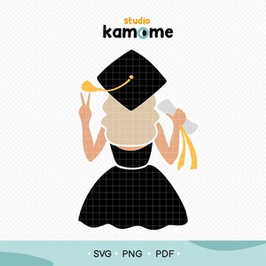 Graduation Svg, Grad Blond Girl Svg, Graduation PNG, Graduation ...