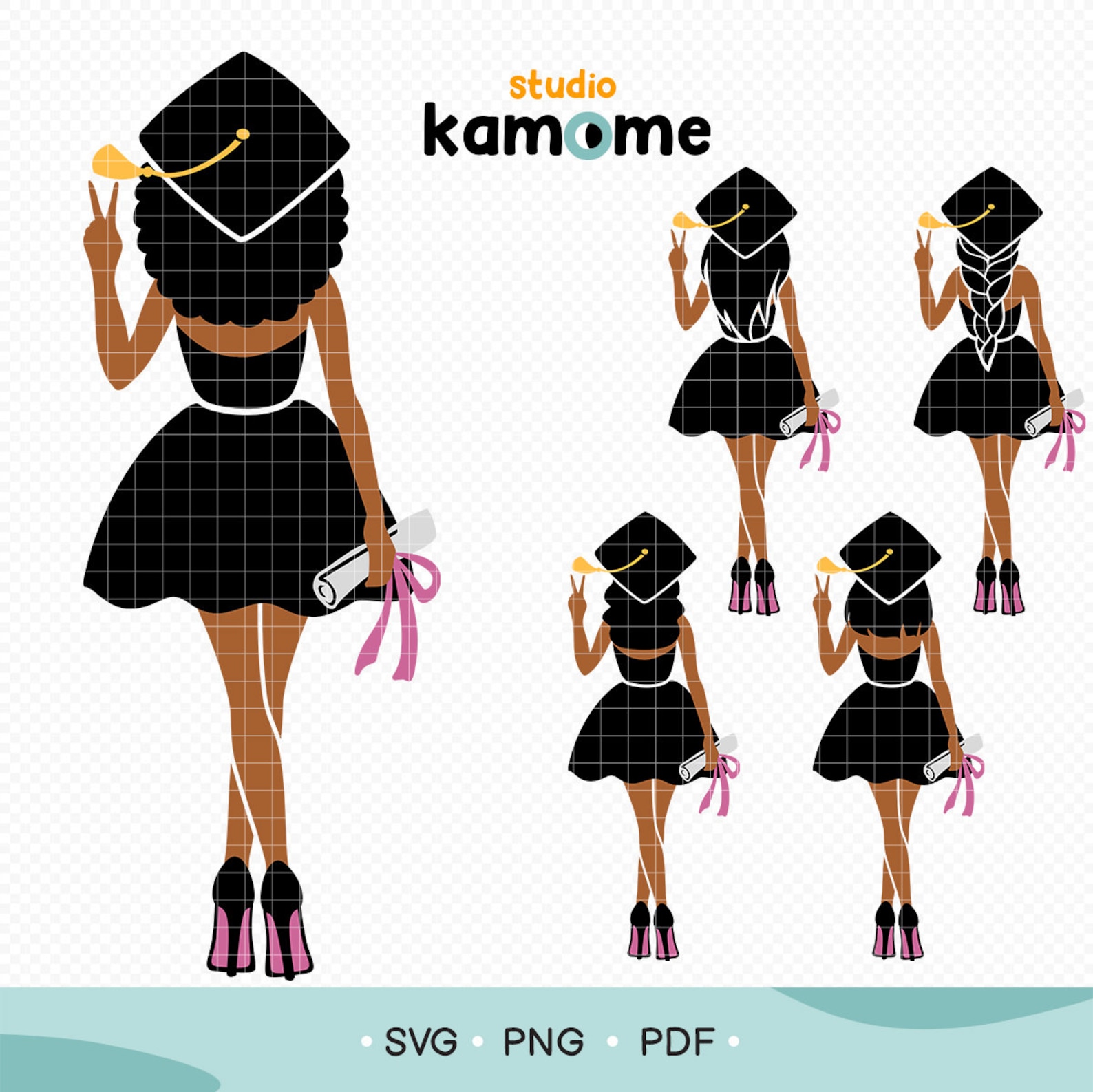 Black Girl Graduation SVG, African American Graduation Girl Svg, Senior ...
