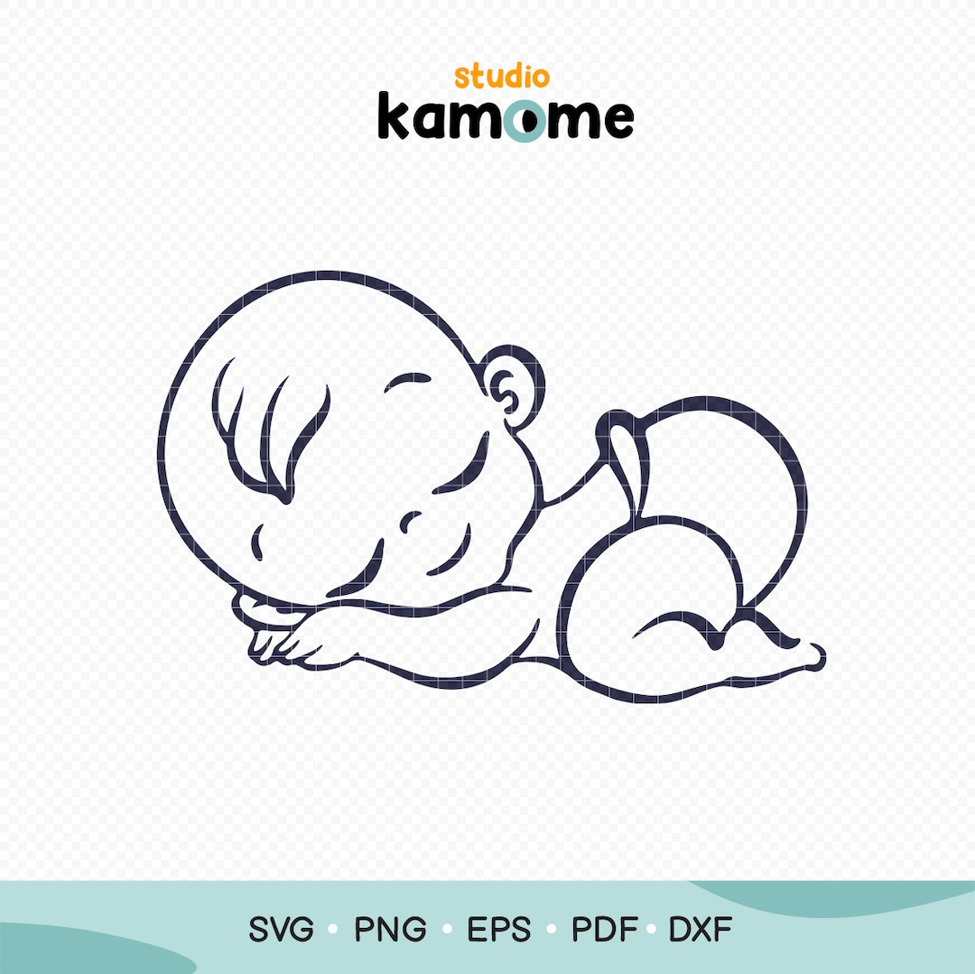 Sleeping Baby Svg, Babyshower Svg, Sleeping Boy PNG, Sleeping Baby ...