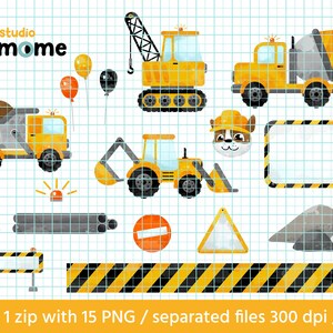 Construction PNG, Watercolor Construction Clipart, Construction ...
