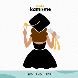 Graduation Svg, Grad Girl Svg, Graduation PNG, Graduation Silhouette ...