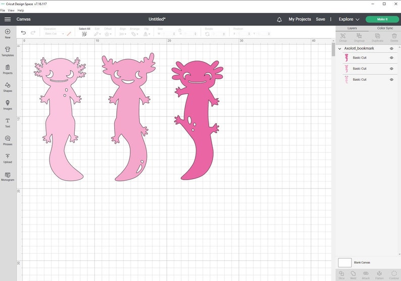 Axolotl SVG, Bookmark Svg, Bookmark Template Bundle Svg, Instant ...