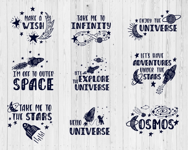 Space Svg, Inspirational Quotes Svg Bundle, Kids Quotes Wall Art, Funny ...