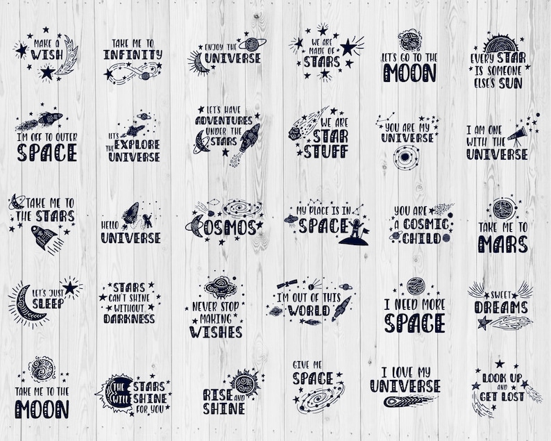 Space Svg Inspirational Quotes Svg Bundle Kids Quotes Wall - Etsy Australia