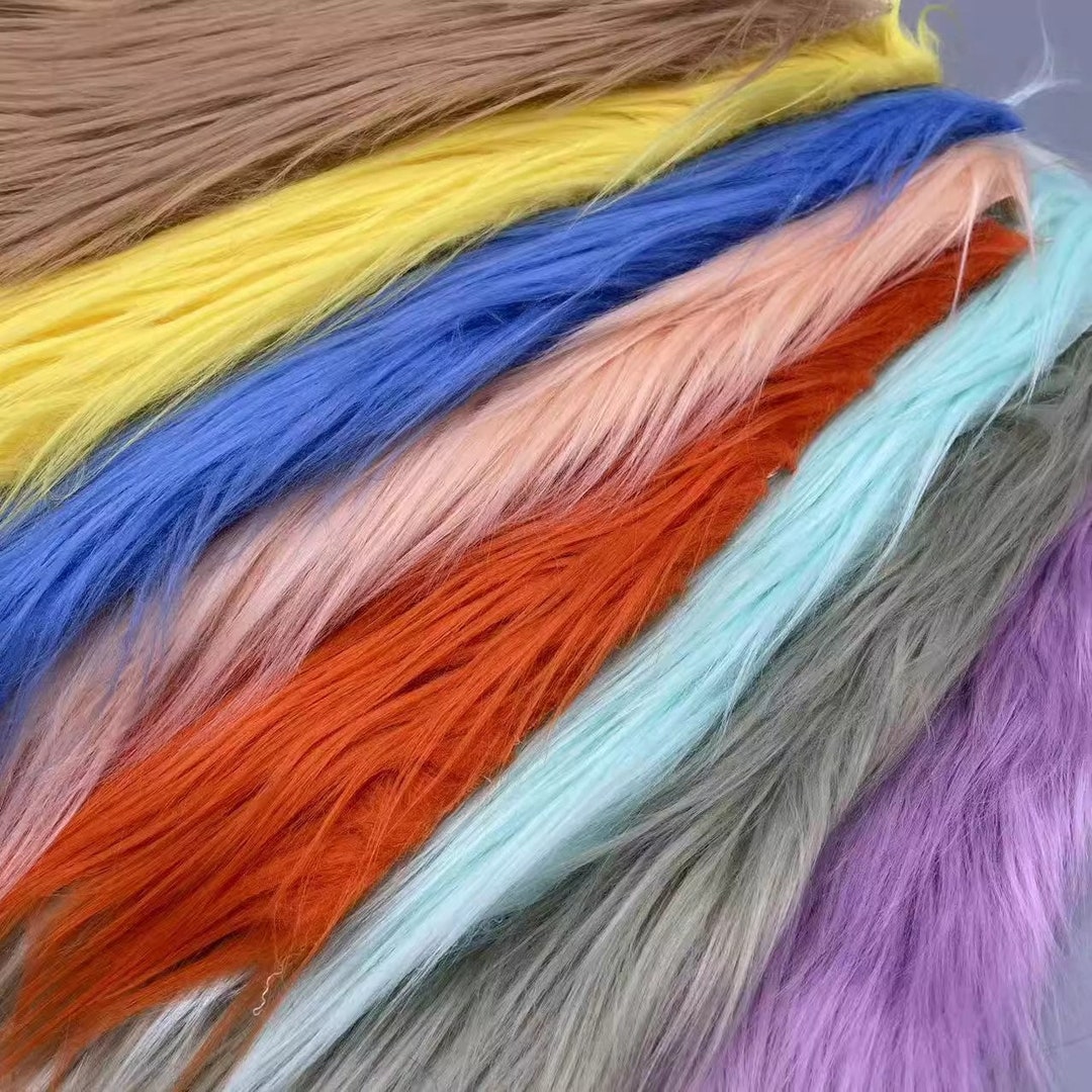 Solid Faux Fur Fabric, Long Pile Fur, Fursuit Prop, Fake Fur Fabric for ...