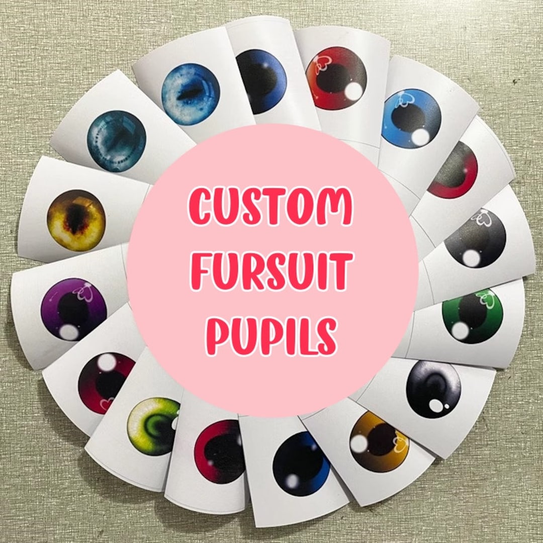 Custom Fursuit Pupils 2D Printed Mesh Visible Furry Eyes Cosplay Prop ...