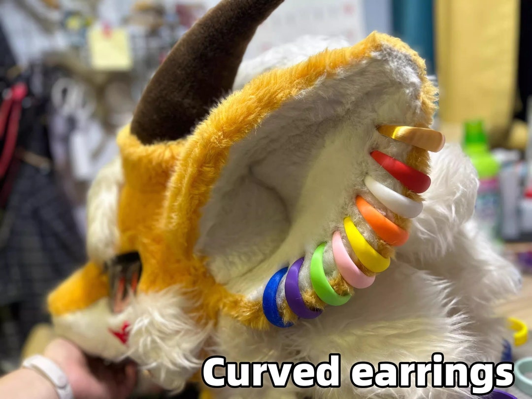 1 Piece Fursuit Earrings Nose Rings for Fursuit Fursona Furry Cosplay ...