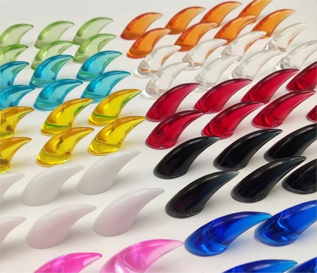 10 Pcs Furry Nails Fursuit Colorful Nail Fursona Prop Chubby Claws Gift ...