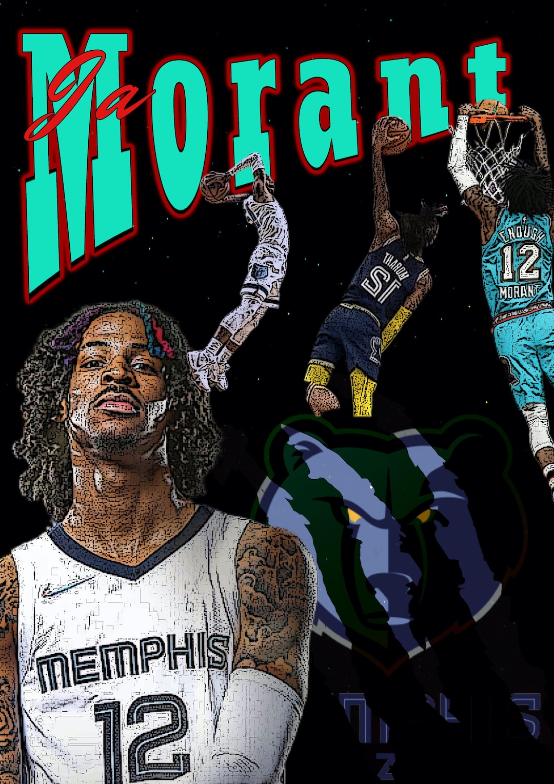 Ja Morant Digital Download - Etsy