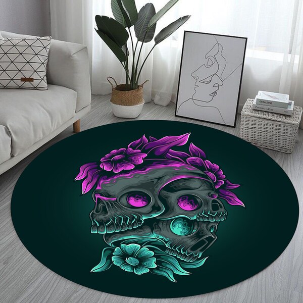 Sugar Skull Rug - Etsy