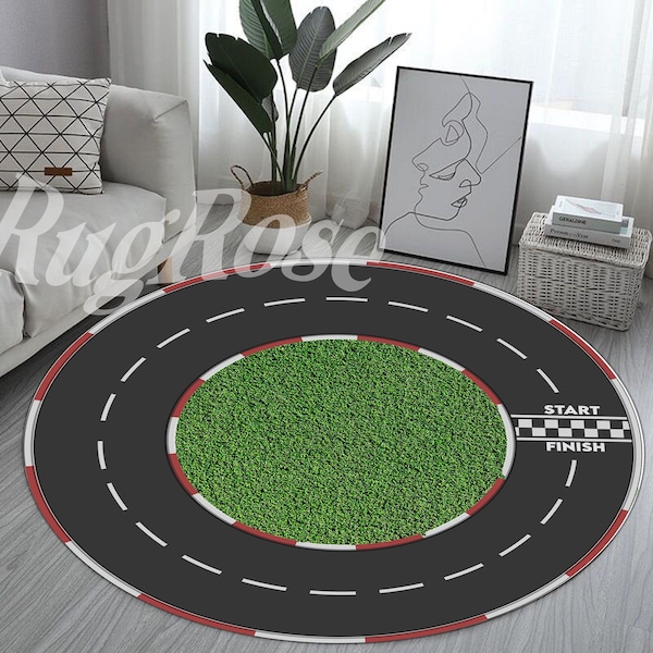 Race Track Rug - Etsy