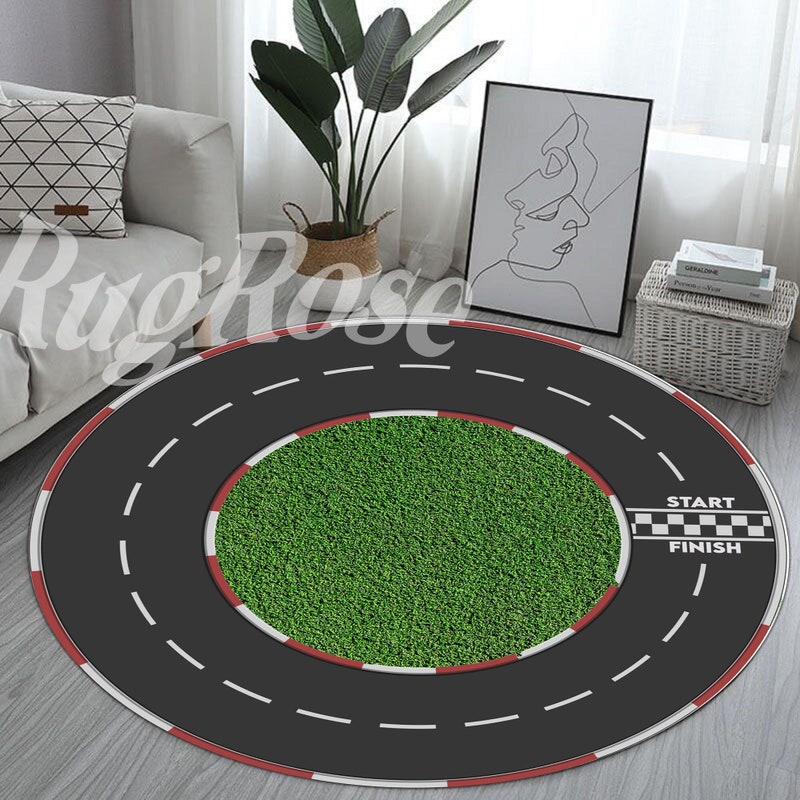 Race Track Rug - Etsy