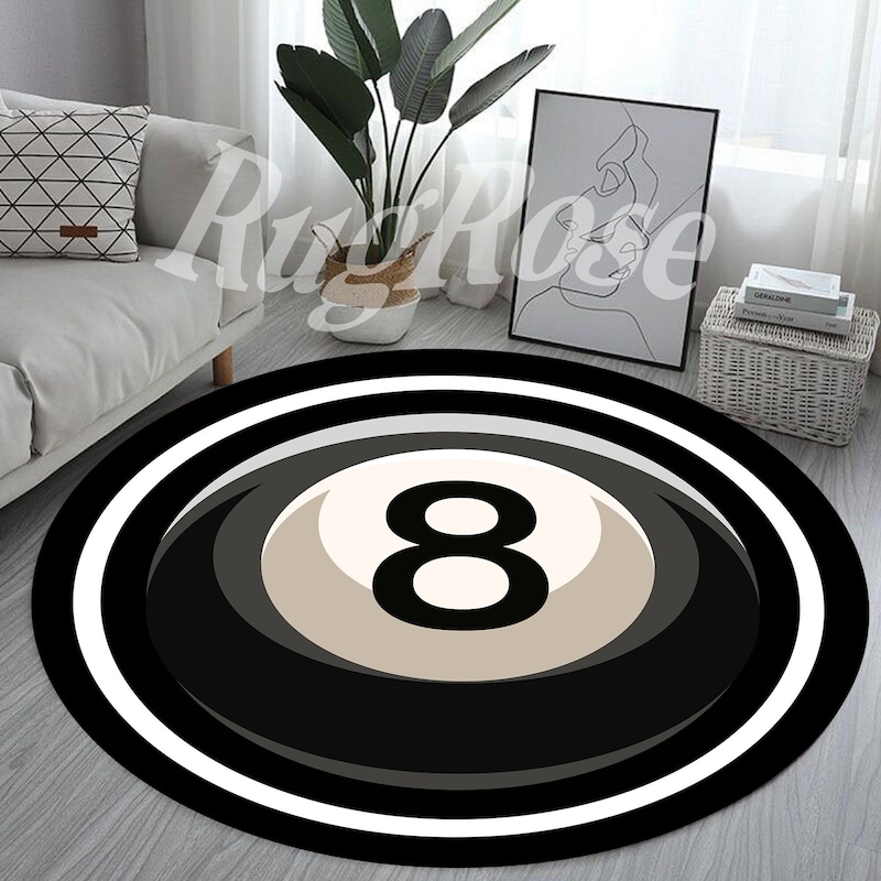 8 Ball Rug - Etsy