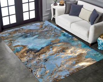 Marble Effect Rug - Etsy