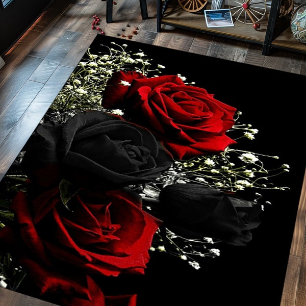 Rug With Roses - Etsy