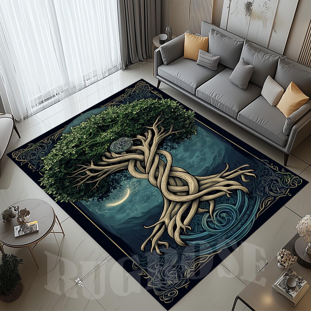 Tree of Life Rug, Tree of Life Decor, Tree of Life Area Rug, Tree Rug ...