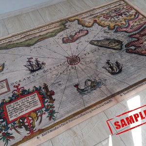 Old Nautical Map, Map Rug, Compass Rug, World Map Rug, Nautical Pattern ...