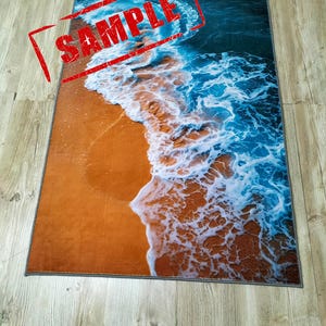 Sea Wave Rug, Sand Wave Rug, Wave Rug, Sand Rug, Ocean Waves Rug, Beach ...