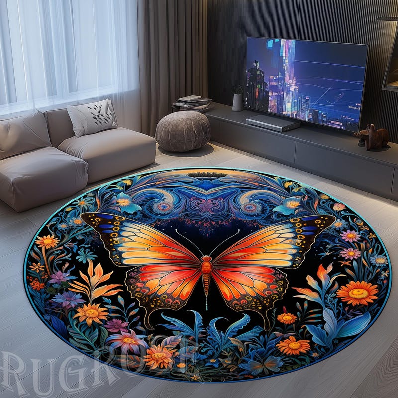 Butterfly Rug - Etsy