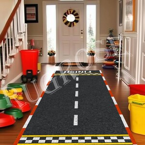 Race Track, Race Track Rug,start Line,finish Line,hallway Rug,long ...