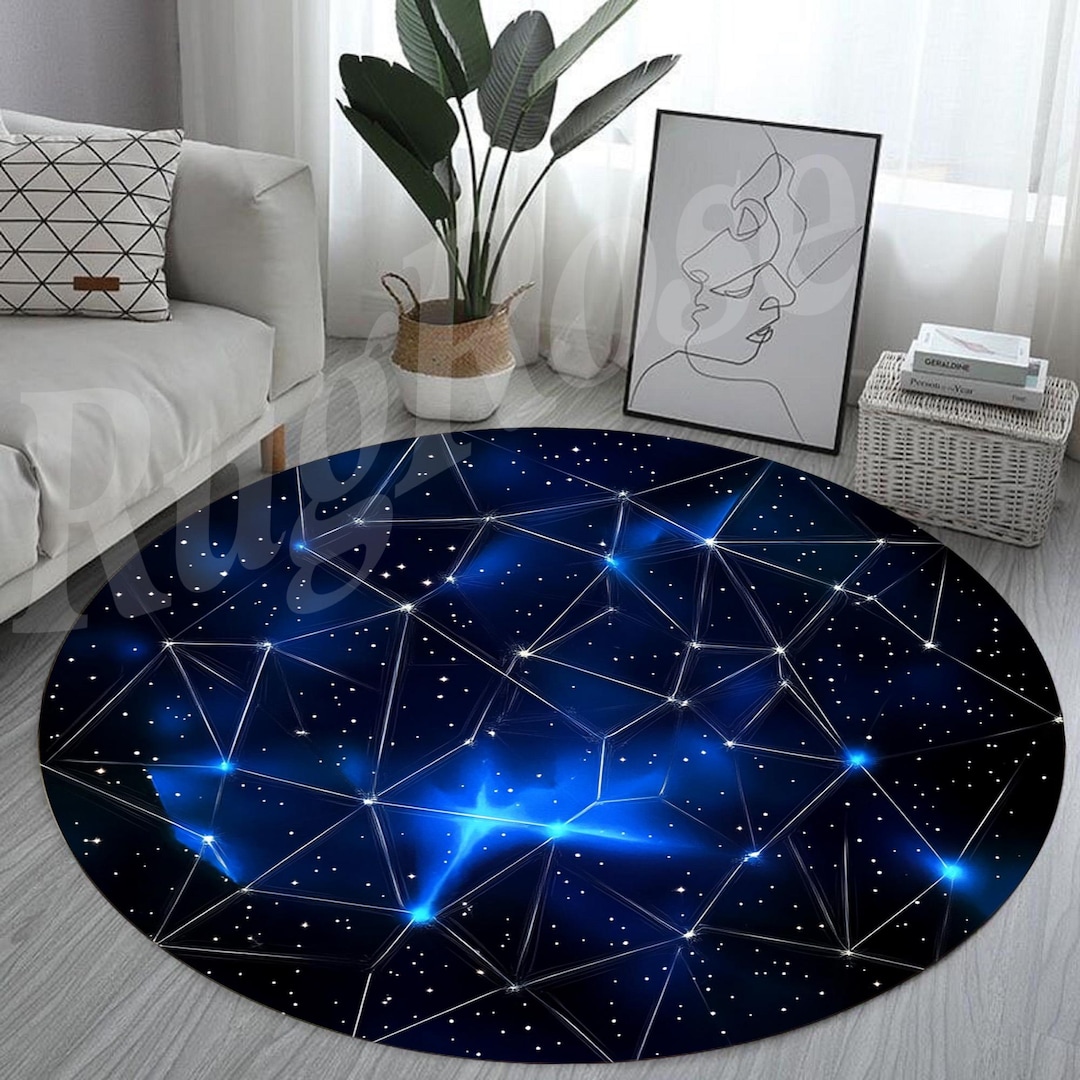Constellations Rug,constellations Round Rug, Astrology Rug, Galaxy Rug ...